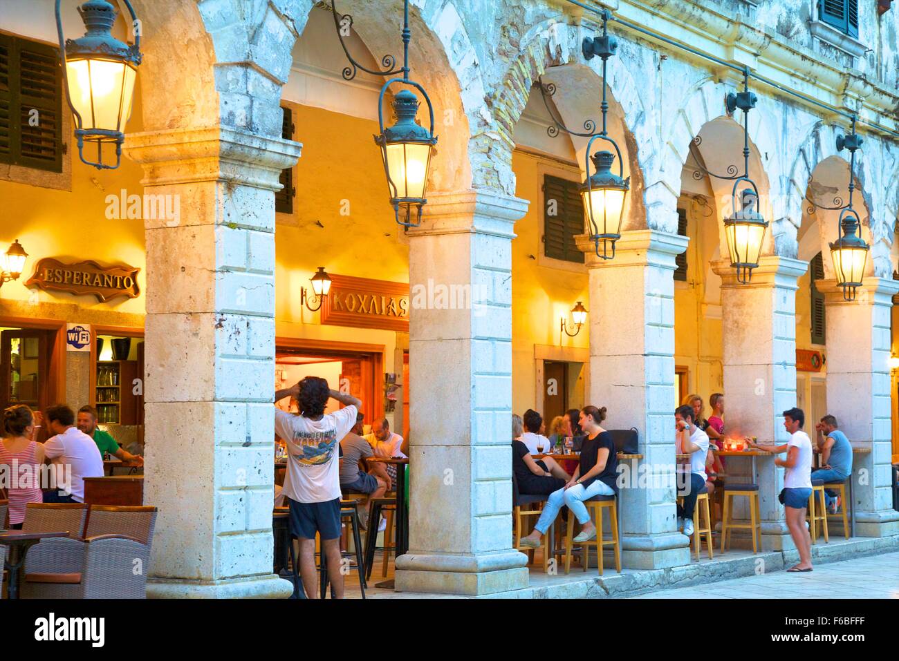 The Liston, Corfu Old Town, Corfu, The Ionian Islands, Greek Islands ...