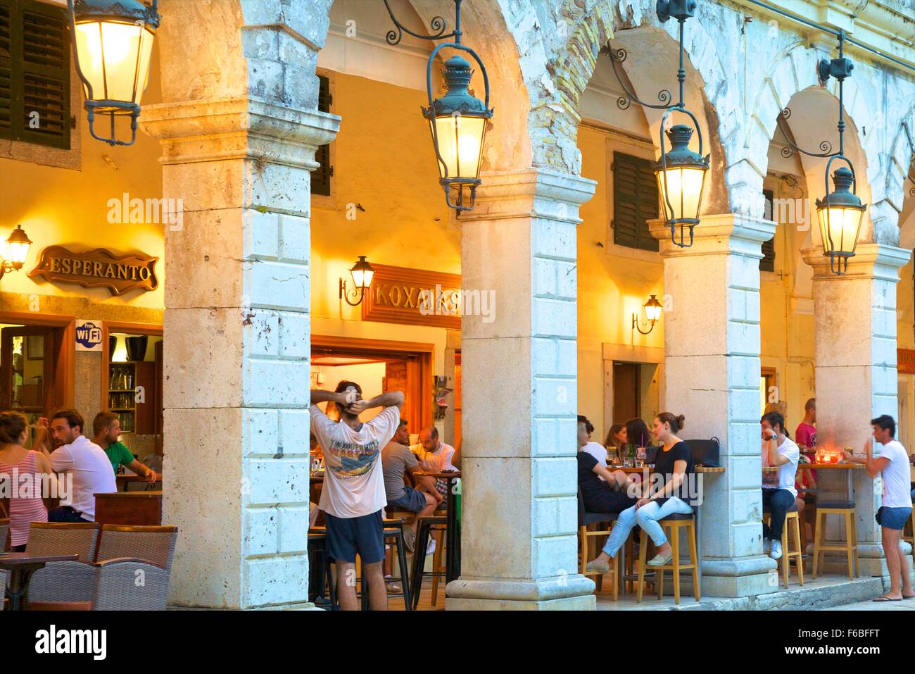 Corfu Town Liston Cafe High Resolution Stock Photography and Images - Alamy