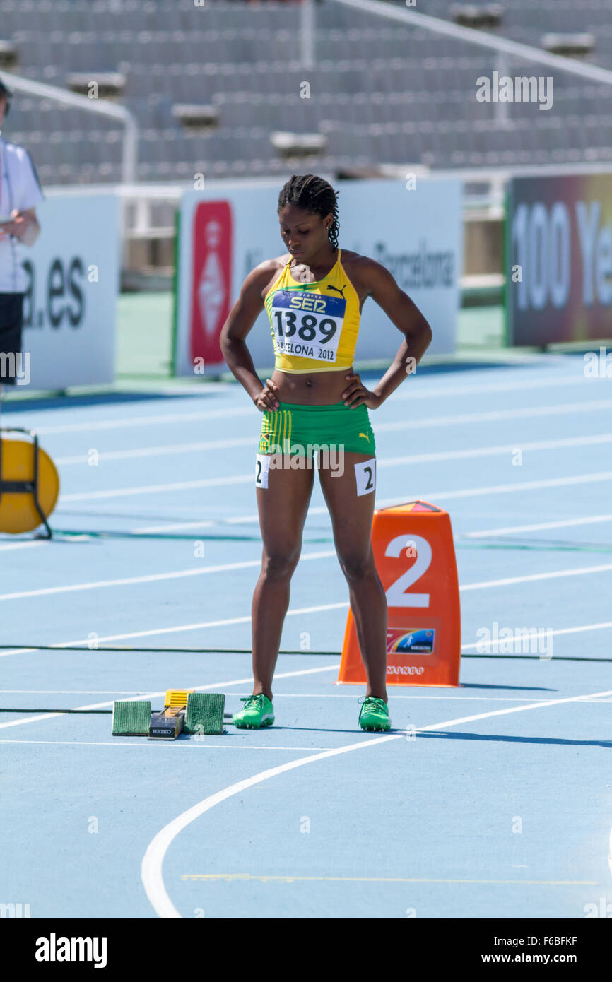 Jodean Williams of Jamaica, 200m,IAAF World Junior Athletics ...