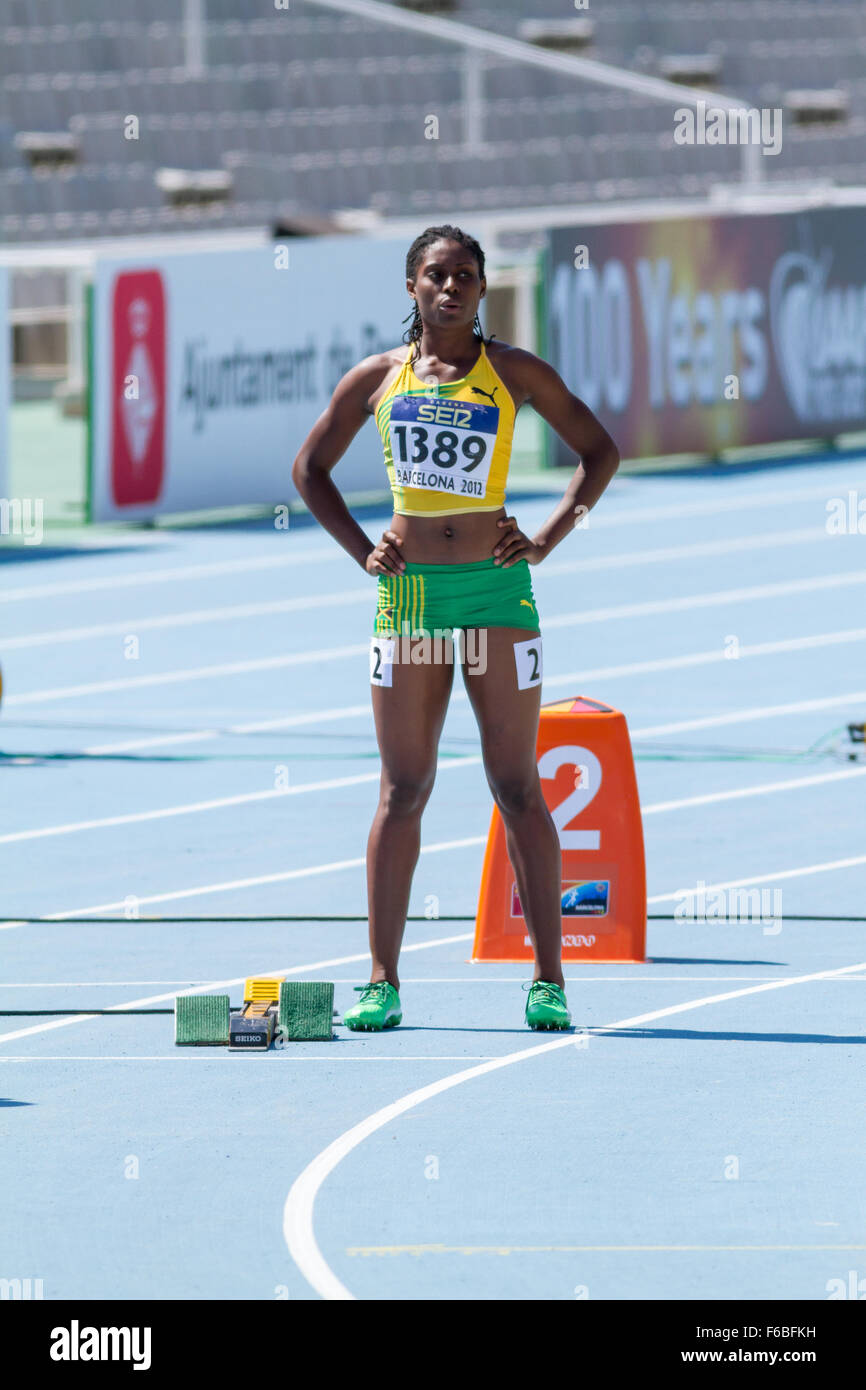 Jodean Williams of Jamaica, 200m,IAAF World Junior Athletics ...