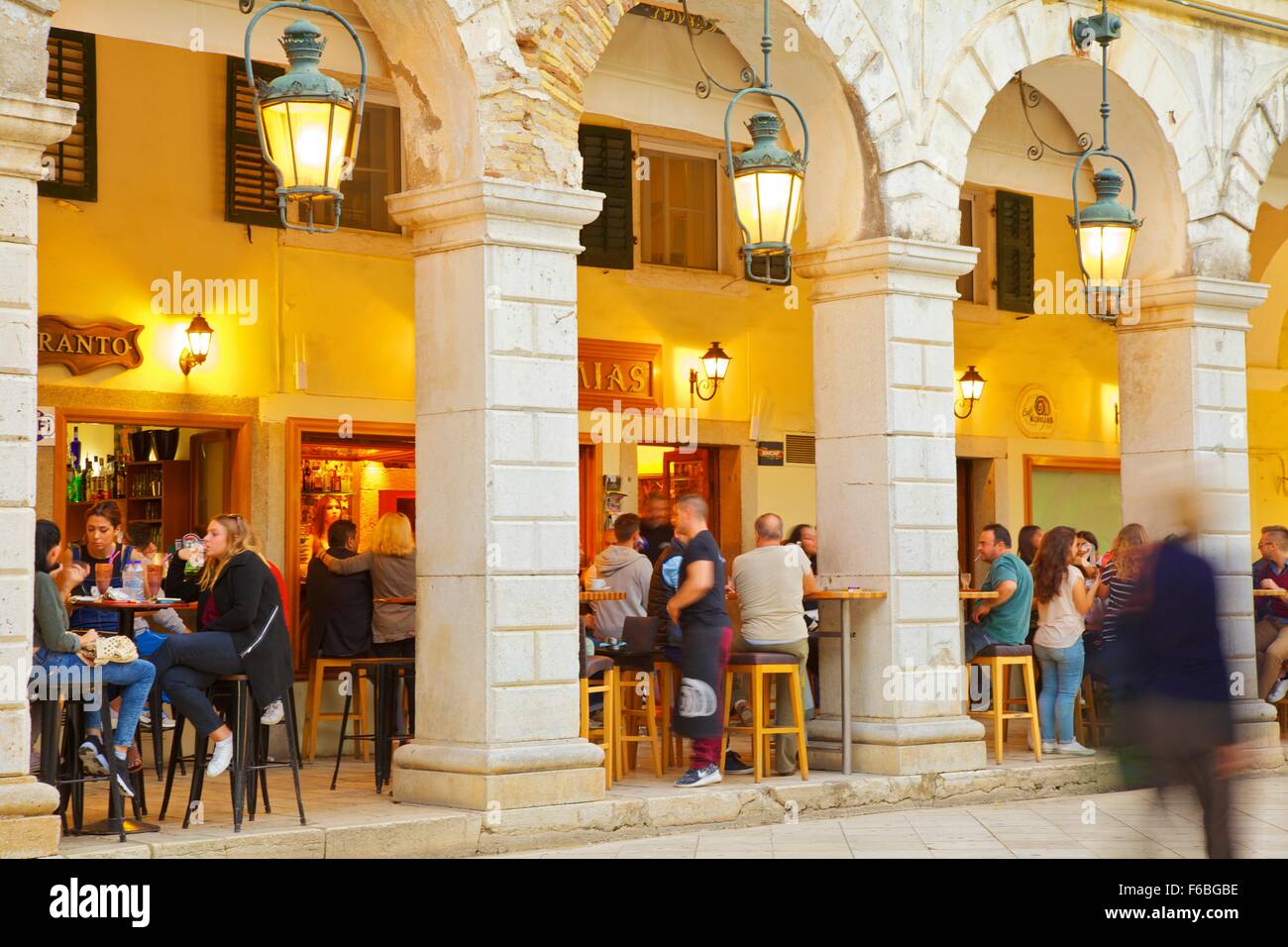 Corfu Town Liston Cafe High Resolution Stock Photography and Images - Alamy