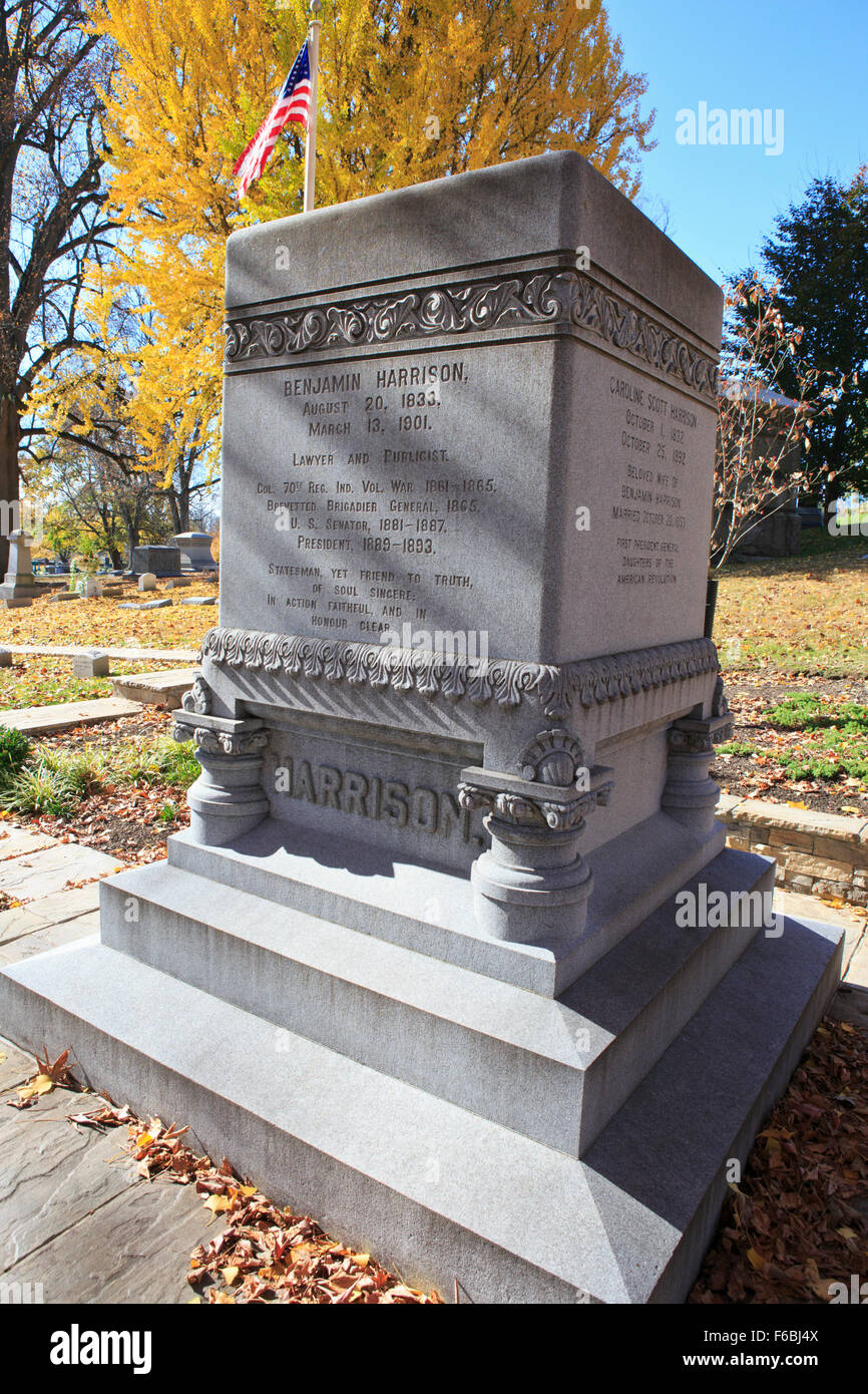 Benjamin harrison grave hi-res stock photography and images - Alamy