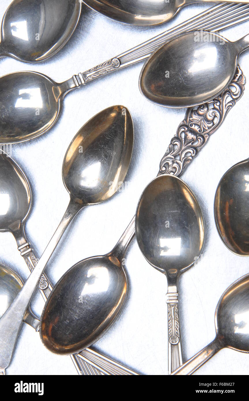 Silver teaspoons hi-res stock photography and images - Alamy
