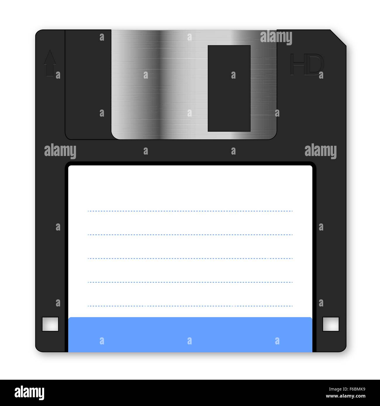 Floppy disk vector with light blue vignette on white background ...