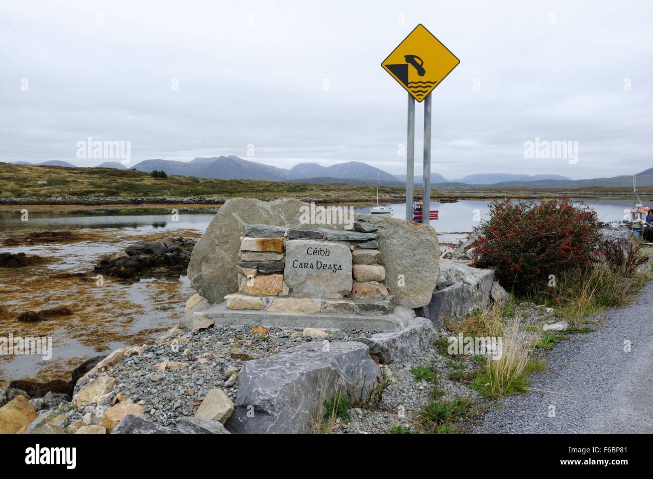 Small Irish fishing harbour at Inishnee island Roundstone connemara ...