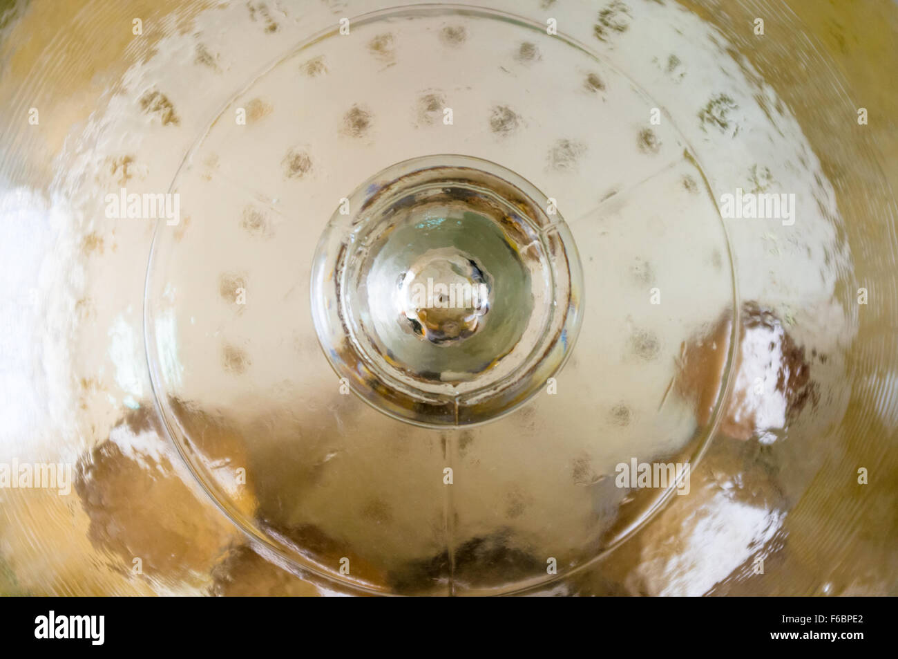 vintage laboratory glass cover containers made of thick glass top view ...