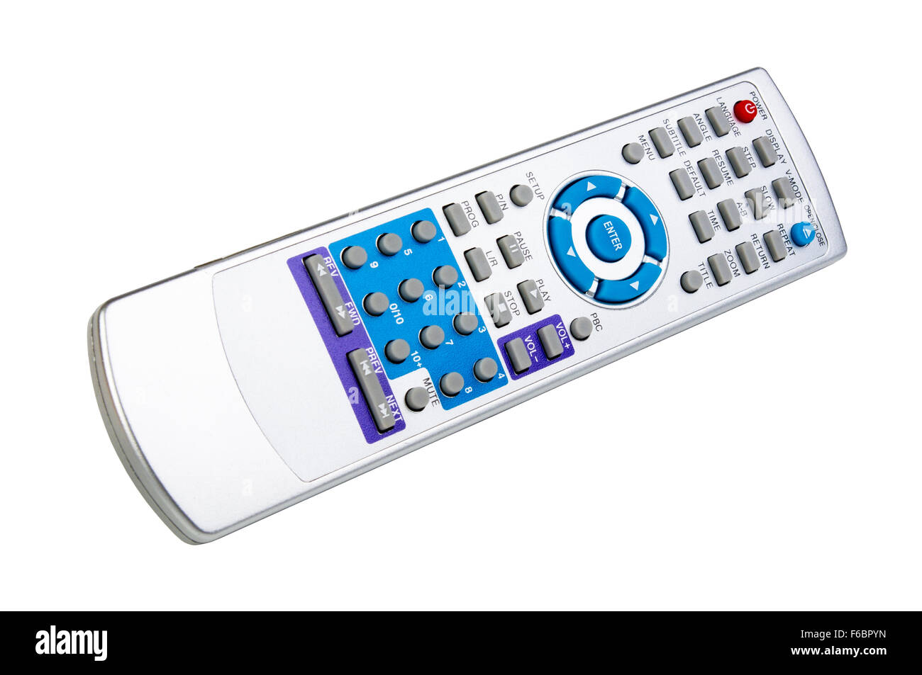 TV remote control isolated on white background Stock Photo - Alamy