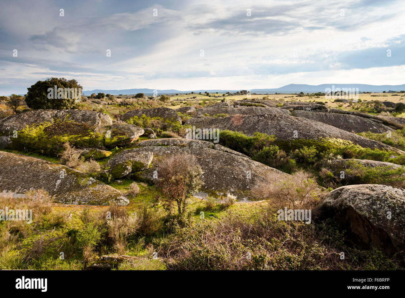 Granite rocks, Los Barruecos Natural Monument, Extremadura, Spain Stock ...
