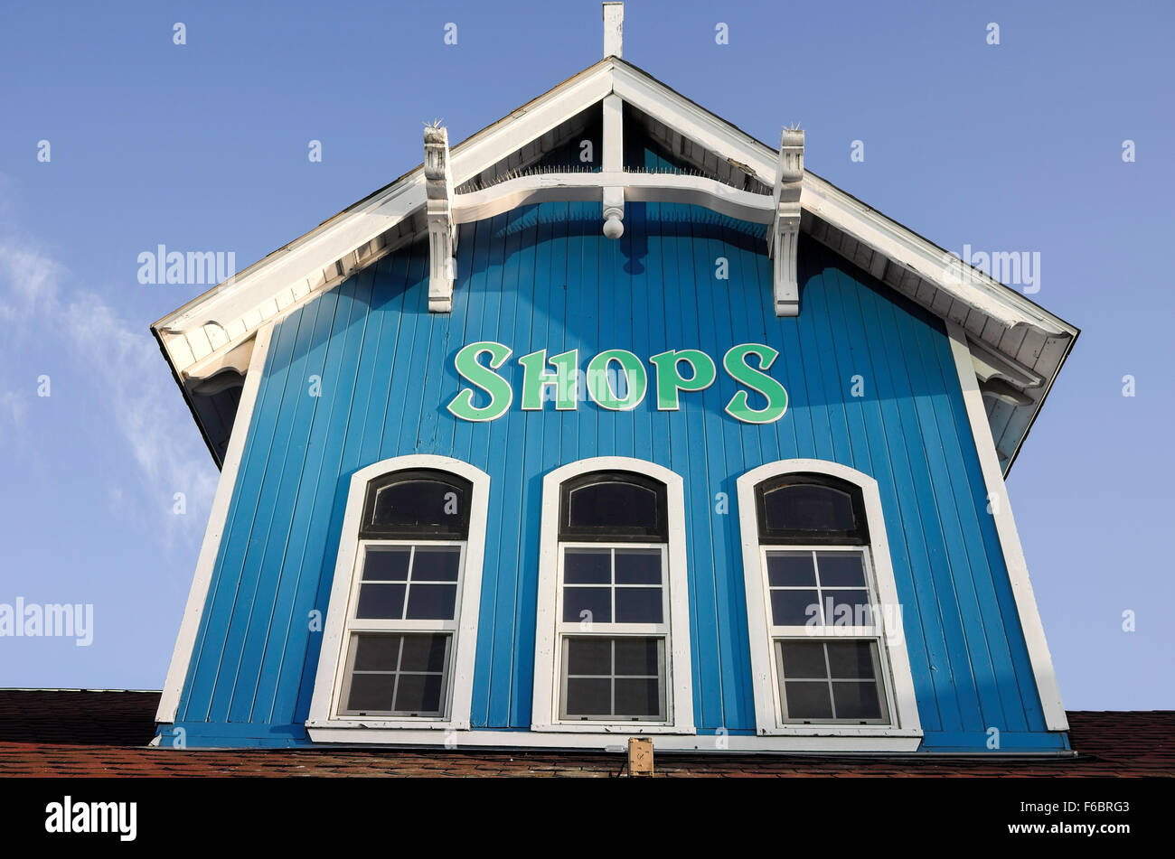 'Shops' sign, shopping center, Los Angeles, California, USA Stock Photo ...