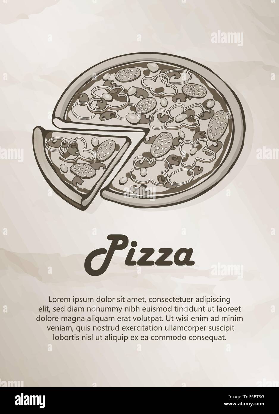 Pizza. Vintage Menu, Label, Logo, Frame, Brochures. Design Templates ...