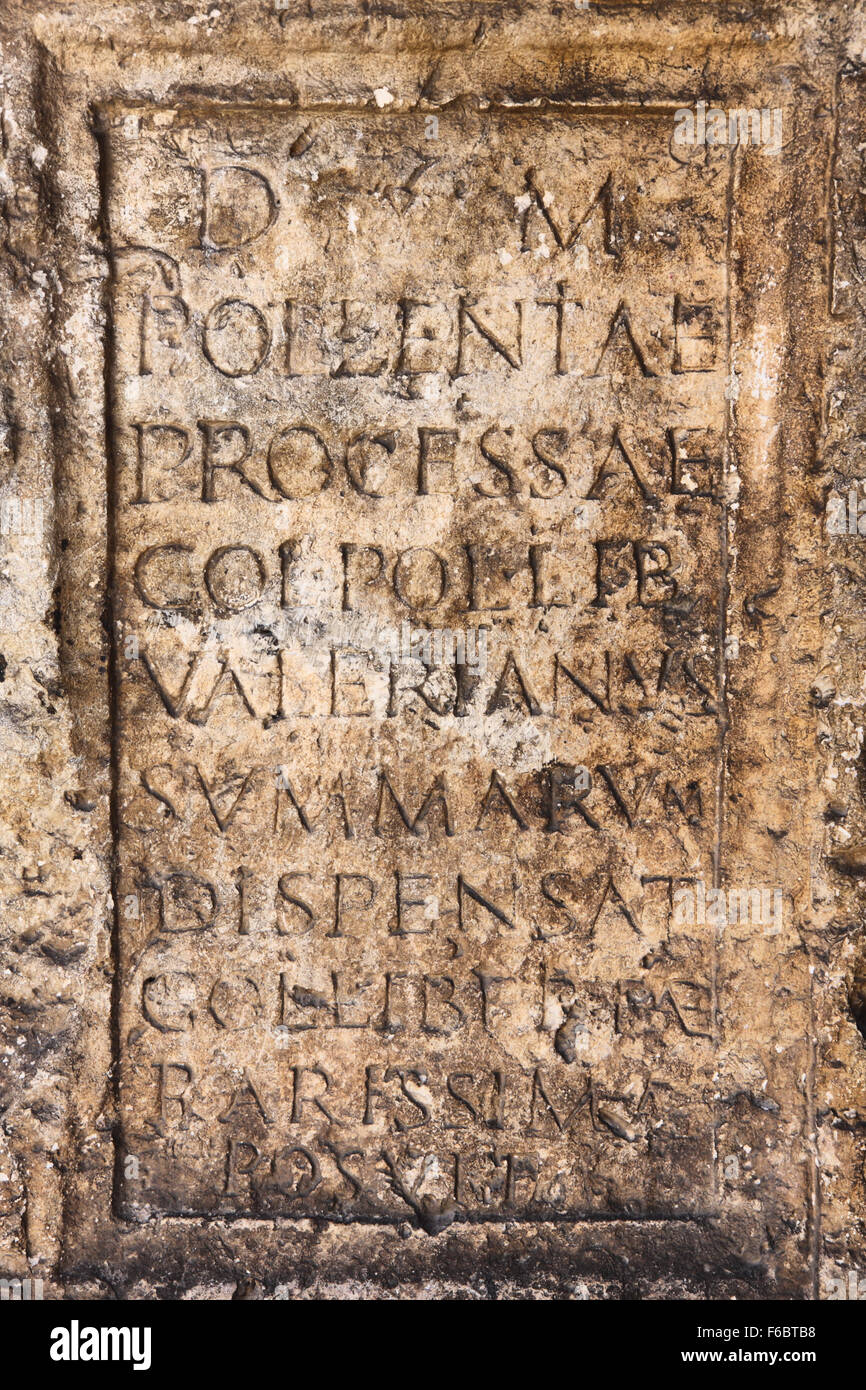Roman stone letter hi-res stock photography and images - Alamy