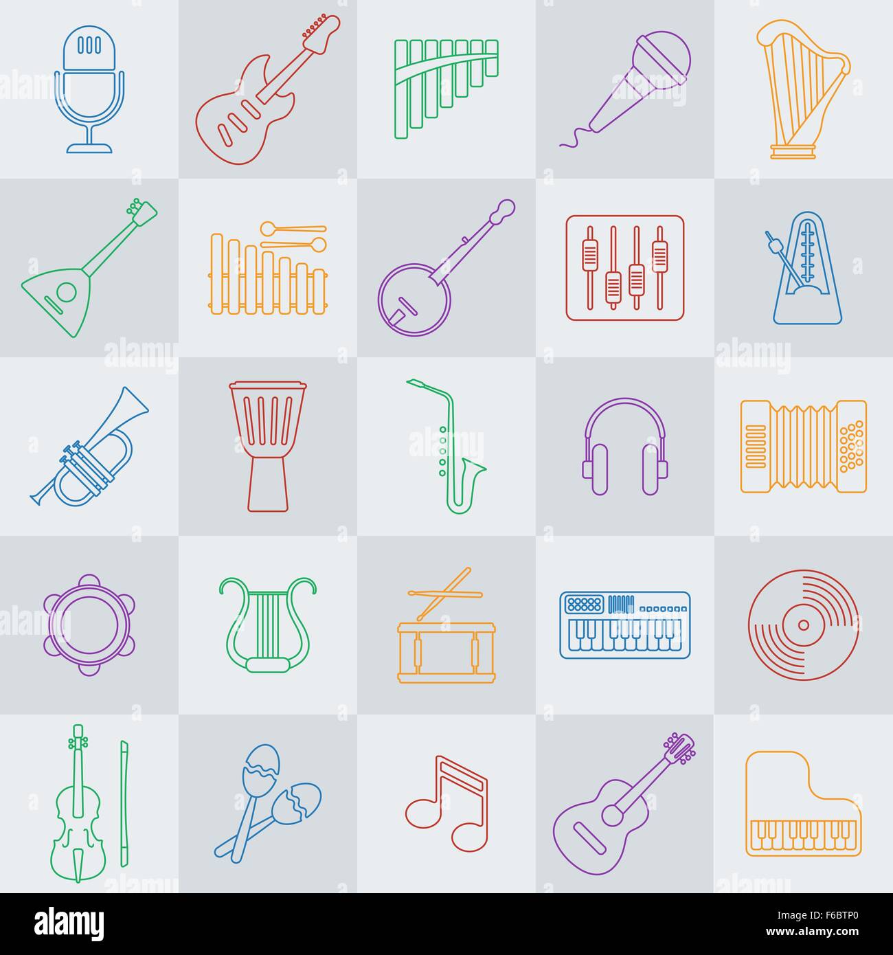 Musical mixer icon outline hi-res stock photography and images - Alamy