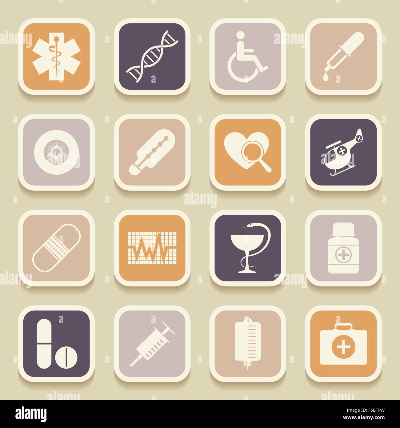 Medical universal icons for web and mobile applications. Vector ...