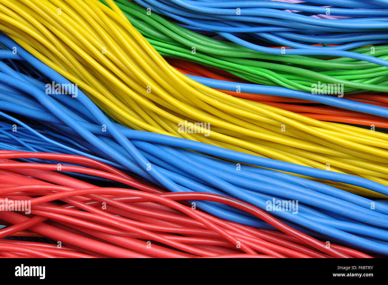 Colored electrical cables Stock Photo - Alamy