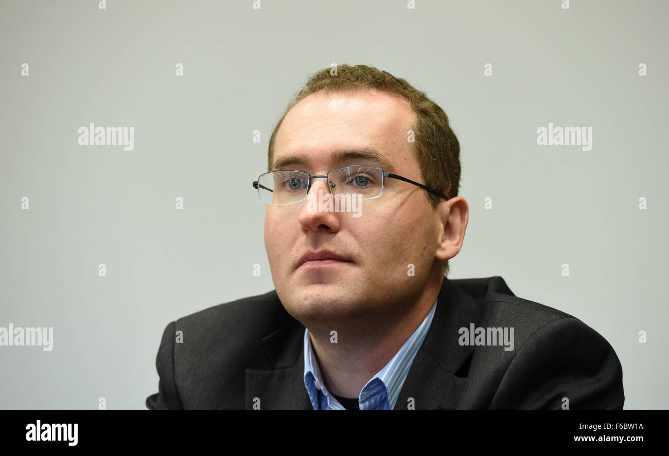 Markus R, a former employee of German intelligence agency BND, waits ...