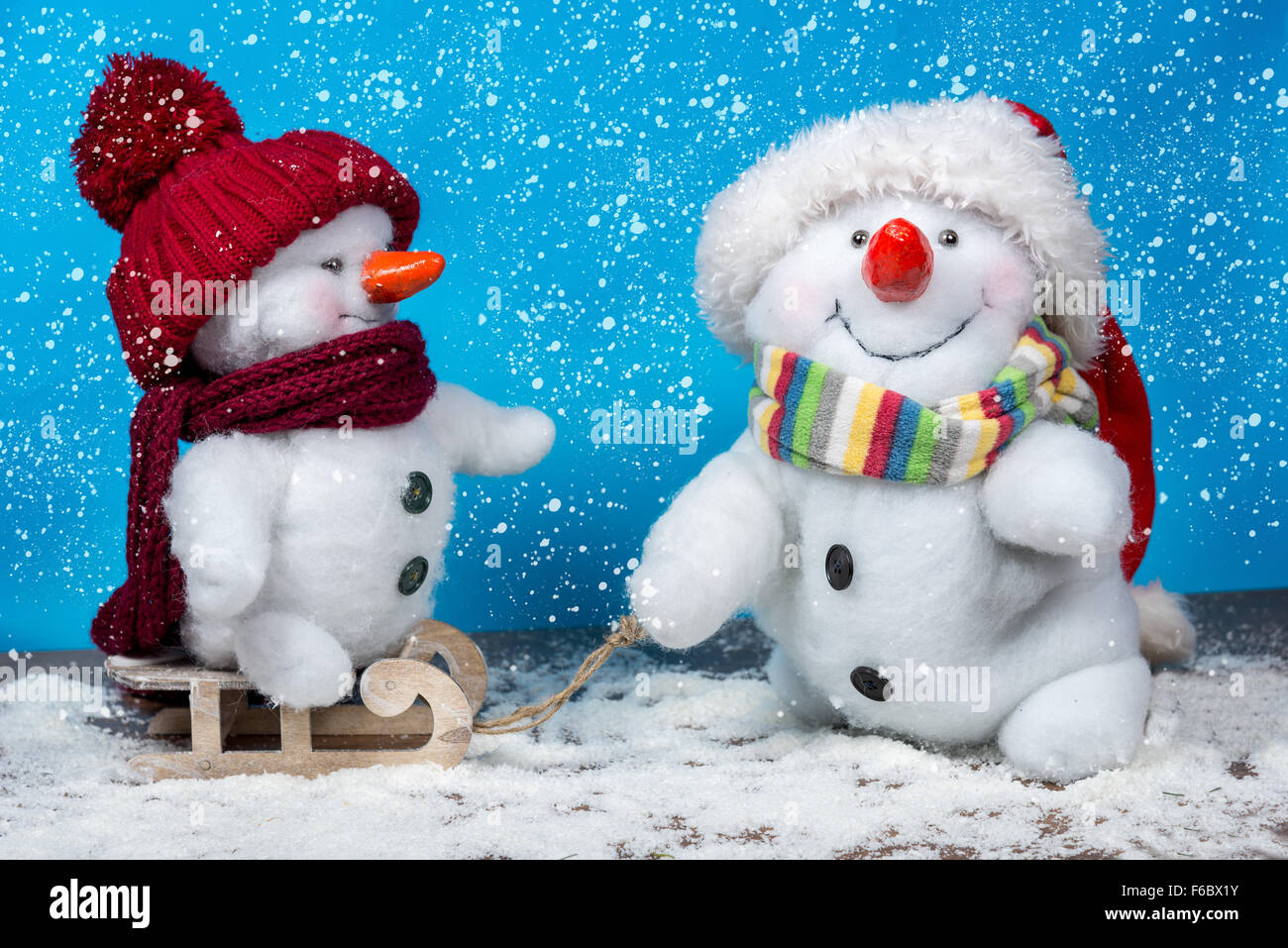 happy snowman friends Stock Photo - Alamy