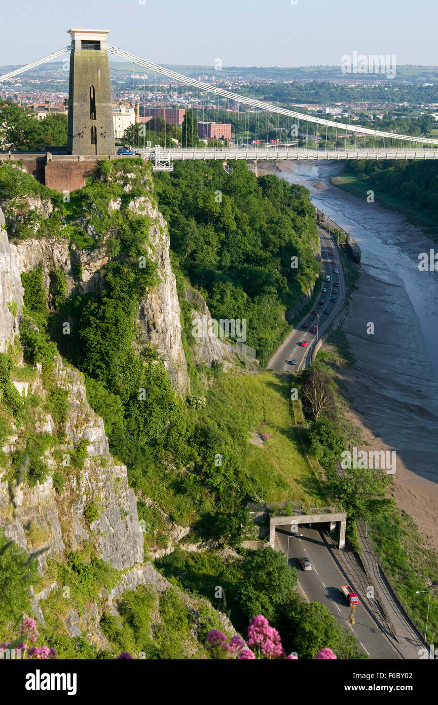 Clifton Suspension bridge over the Avon gorge, Bnristol, UK Stock Photo ...