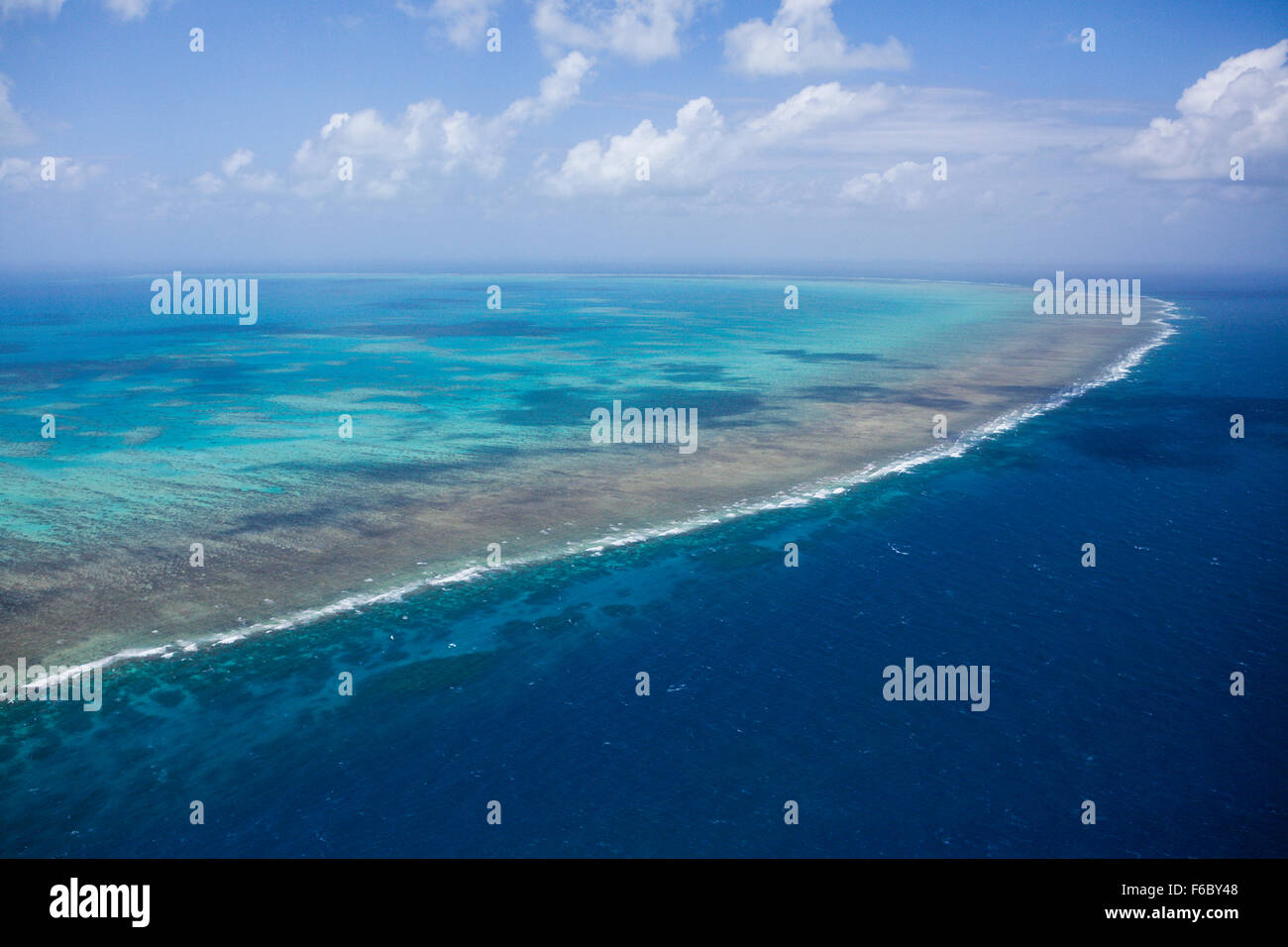 Aerial View of Great Barrier Reef, Queensland, Australia Stock Photo ...