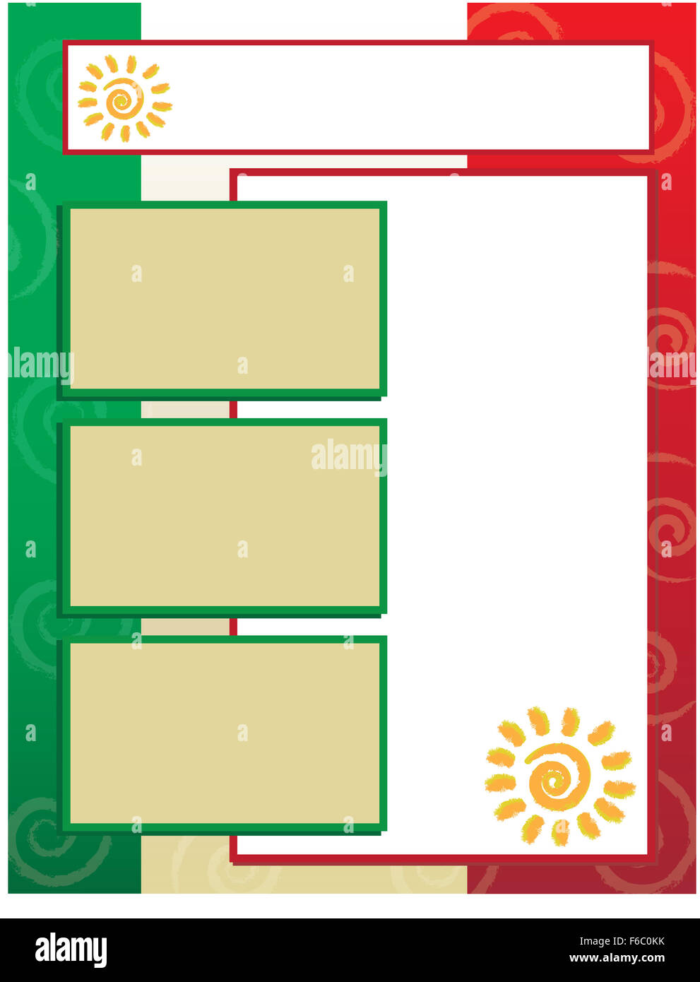 Mexican Flag Aztec Hispanic Border Background Stock Photo - Alamy