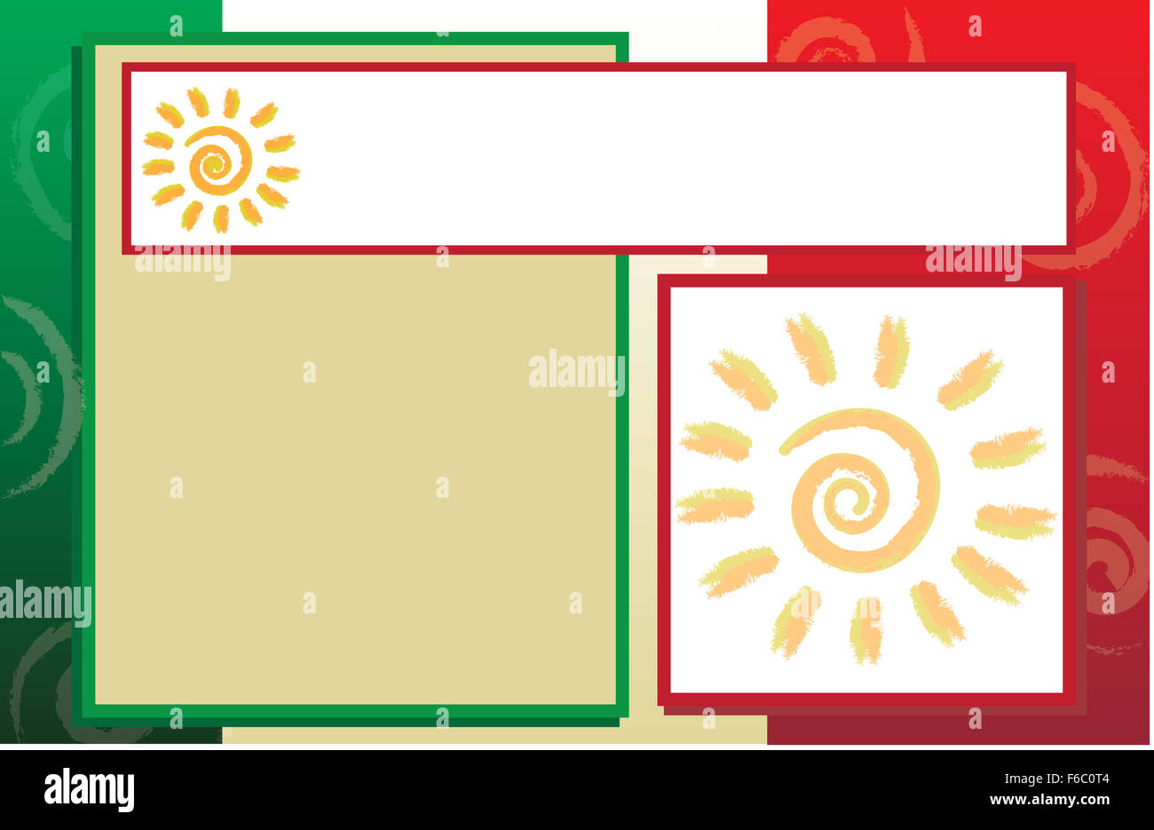 Mexican Flag Aztec Hispanic Border Background Stock Photo - Alamy