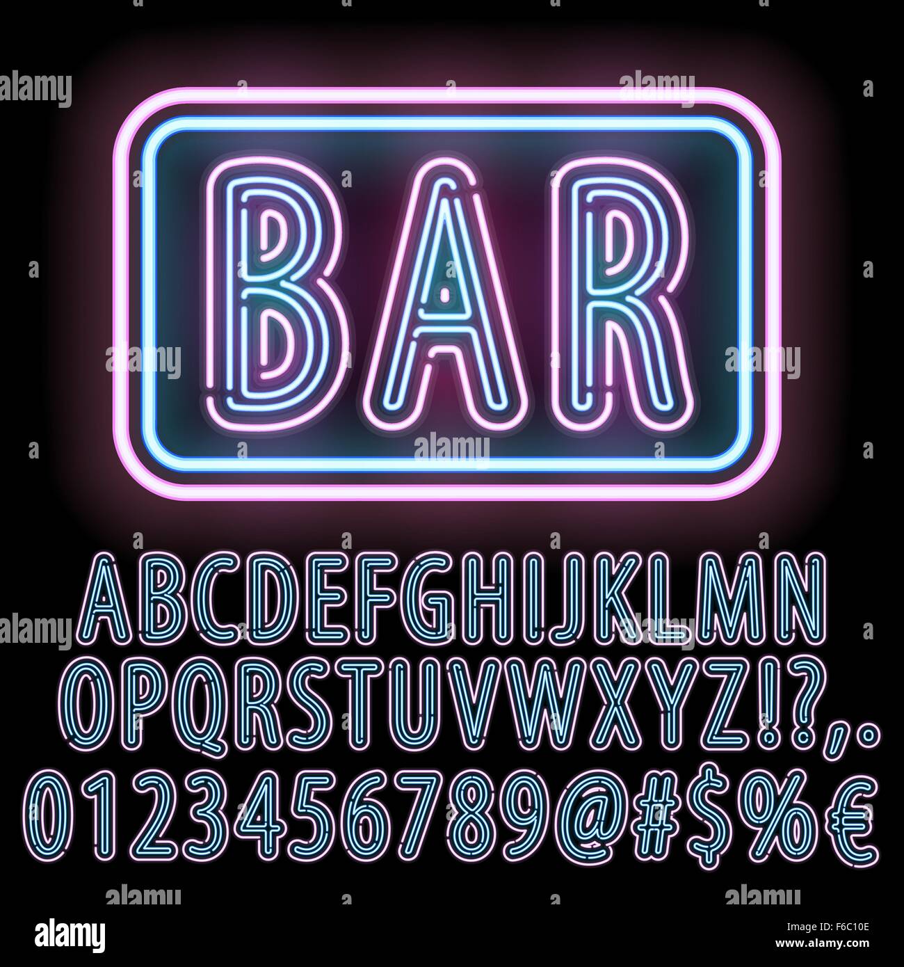 Neon blue pink color Stock Vector Images - Alamy