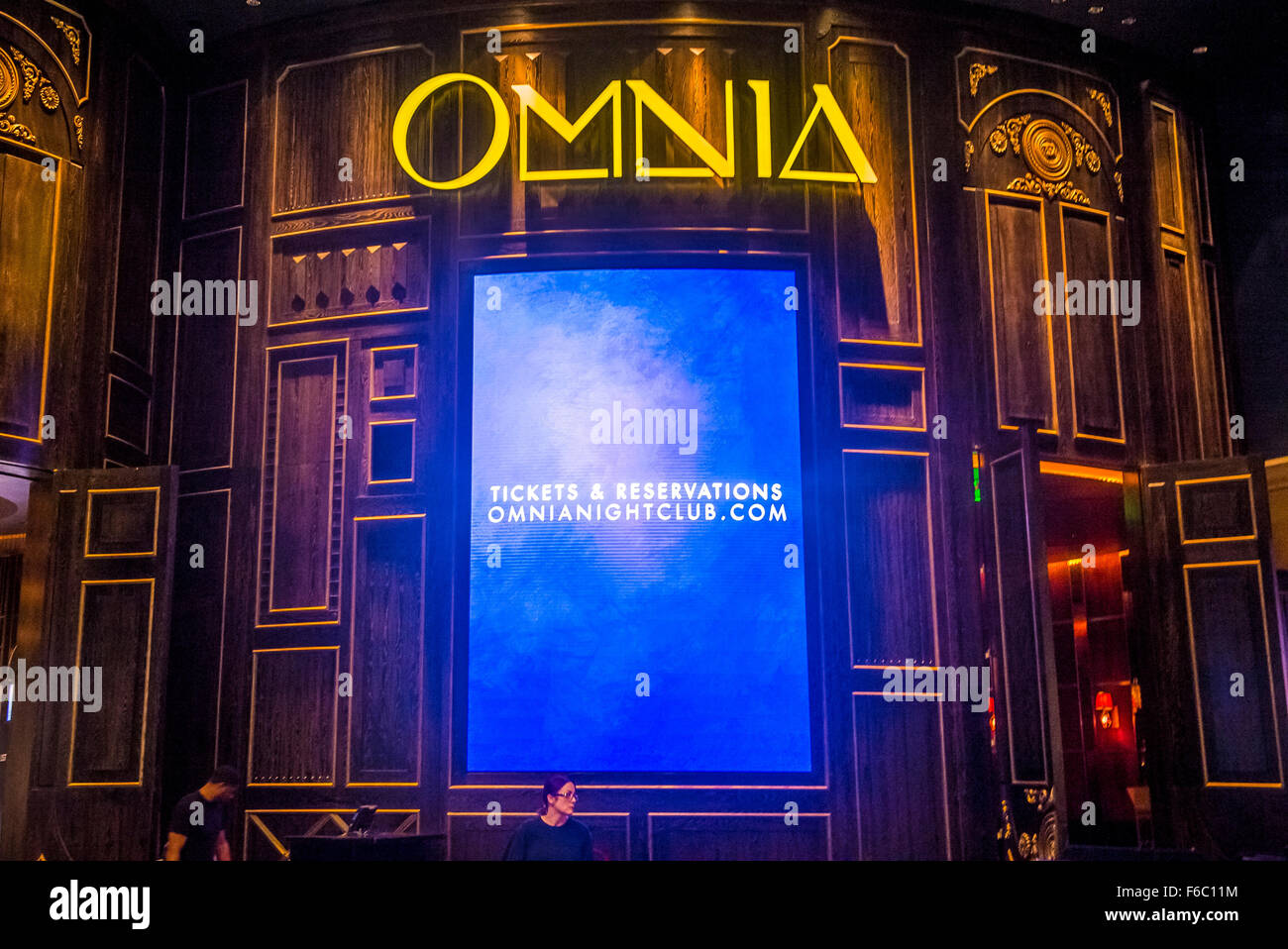 The Omnia Night club in Ceasars palace hotel in Las Vegas Stock Photo ...