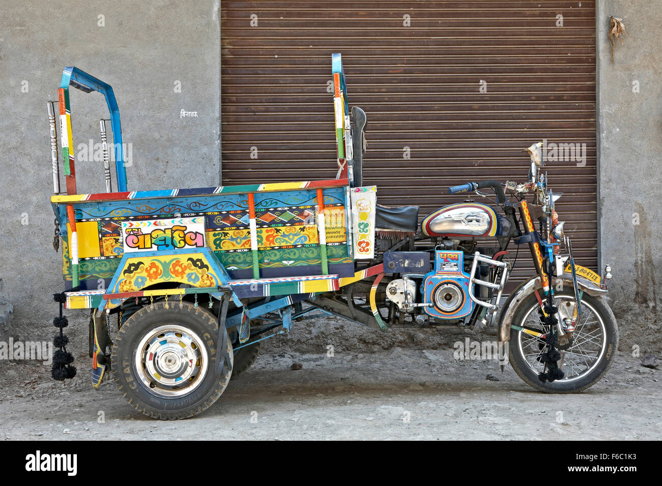 Decorated and painted chakda, saurashtra, rajkot, gujarat, india, asia ...