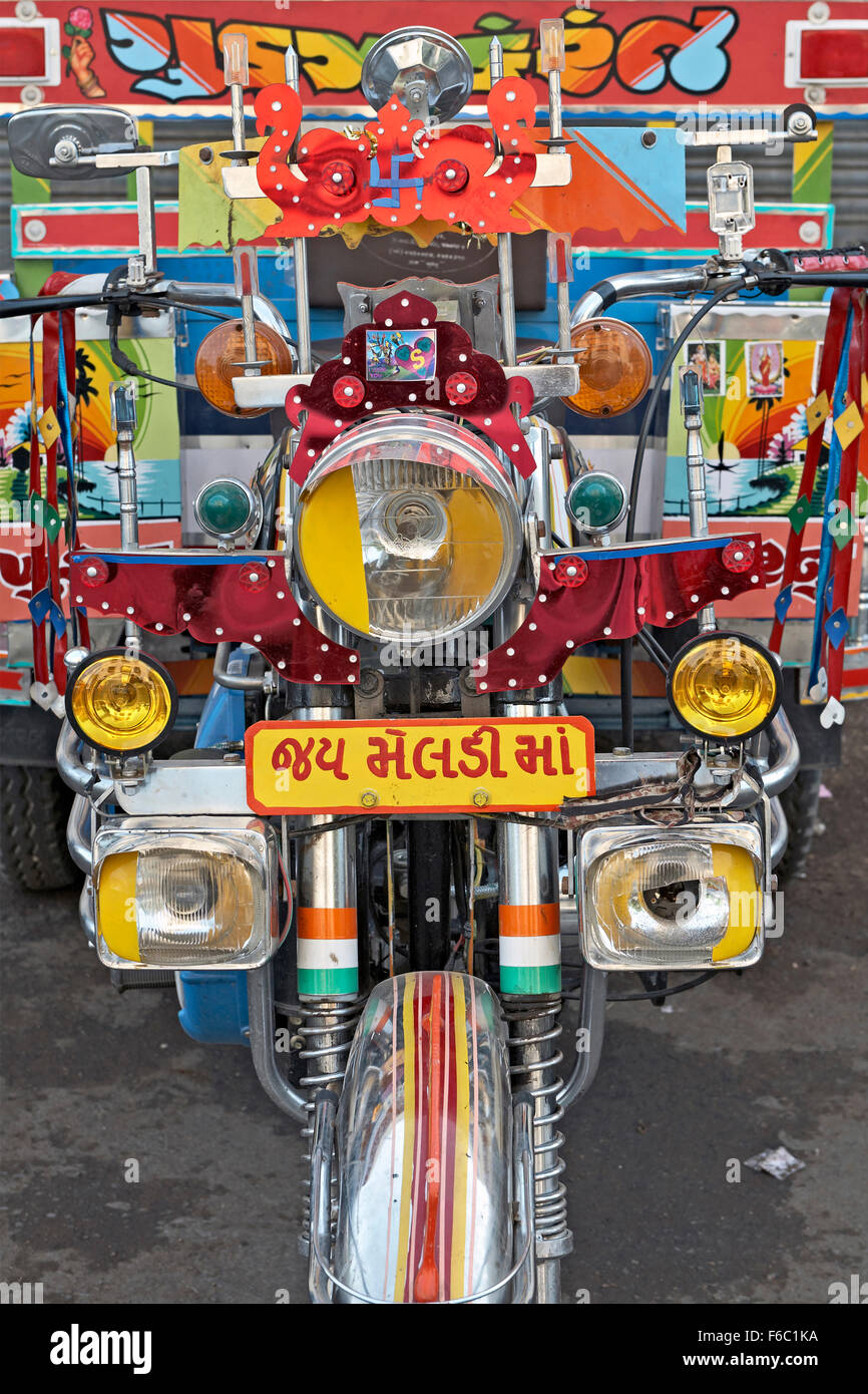 Decorated and painted chakda, saurashtra, rajkot, gujarat, india, asia ...