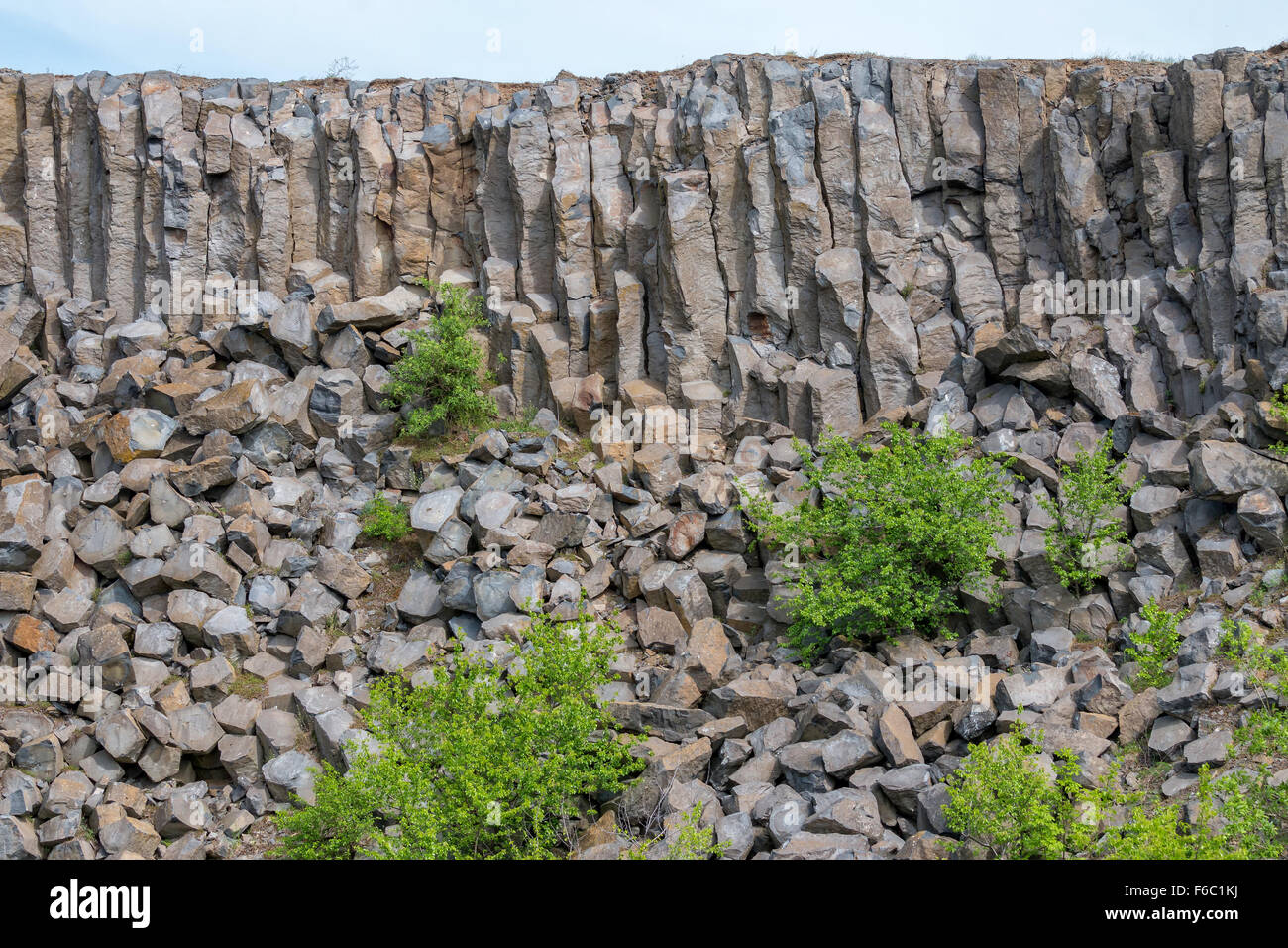 Interesting columnar basalt at Hungary Stock Photo - Alamy