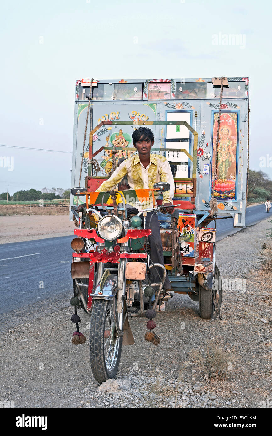 Decorated and painted chakda, saurashtra, rajkot, gujarat, india, asia ...