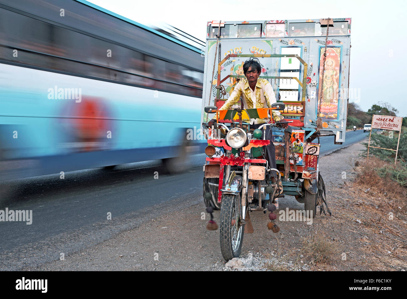 Decorated and painted chakda, saurashtra, rajkot, gujarat, india, asia ...
