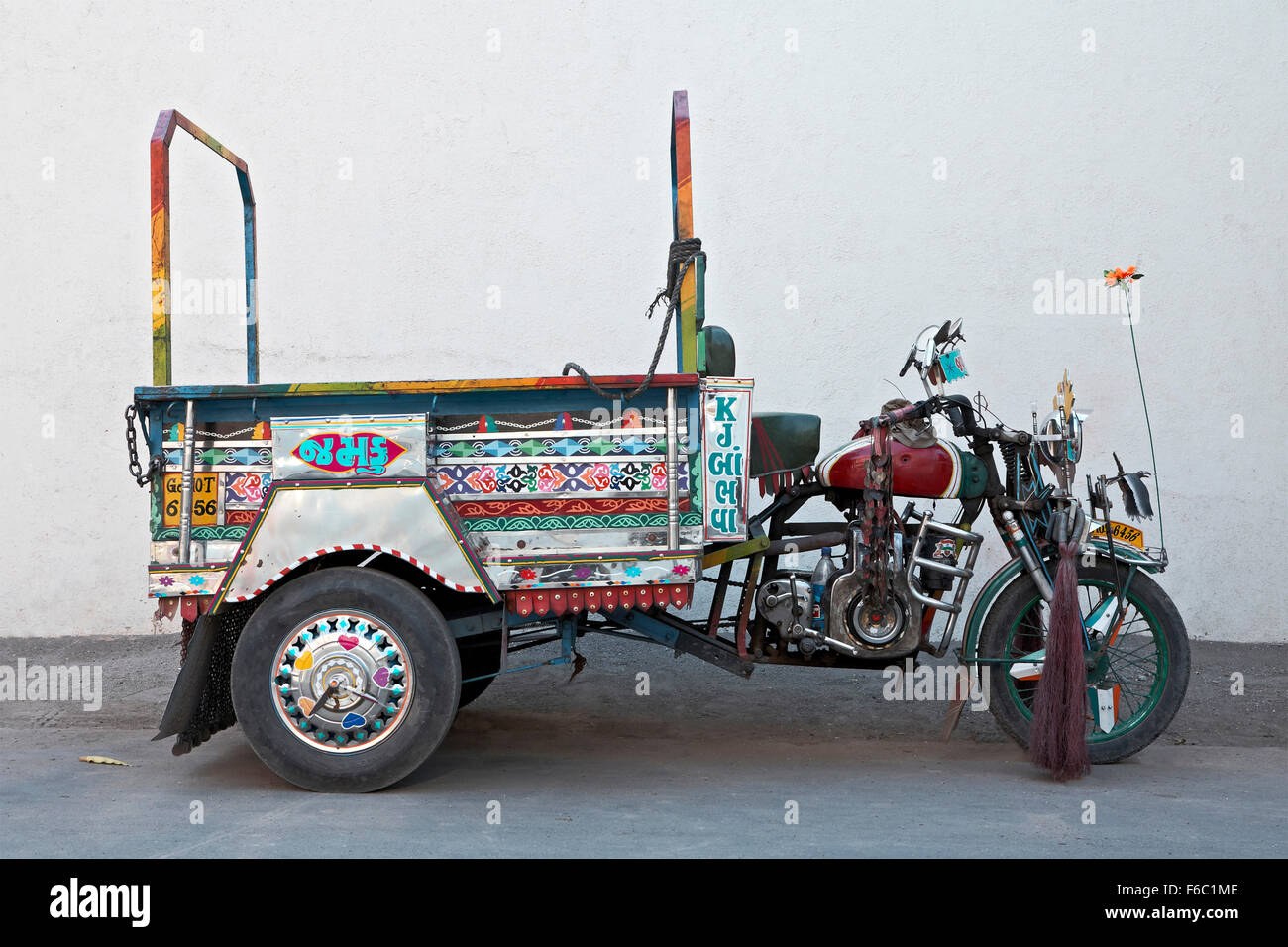 Decorated and painted chakda, saurashtra, rajkot, gujarat, india, asia ...