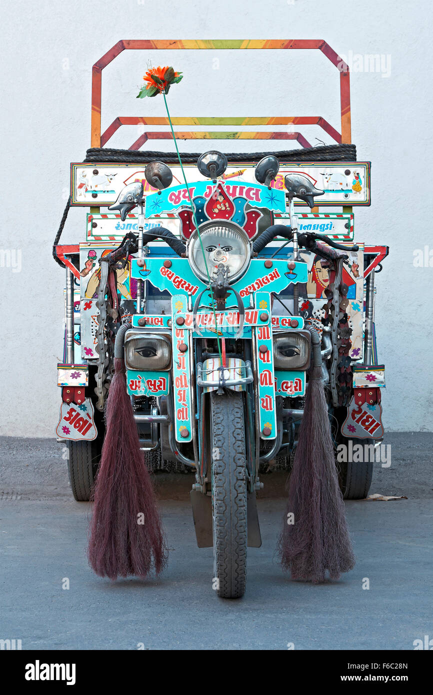 Decorated and painted chakda, saurashtra, rajkot, gujarat, india, asia ...