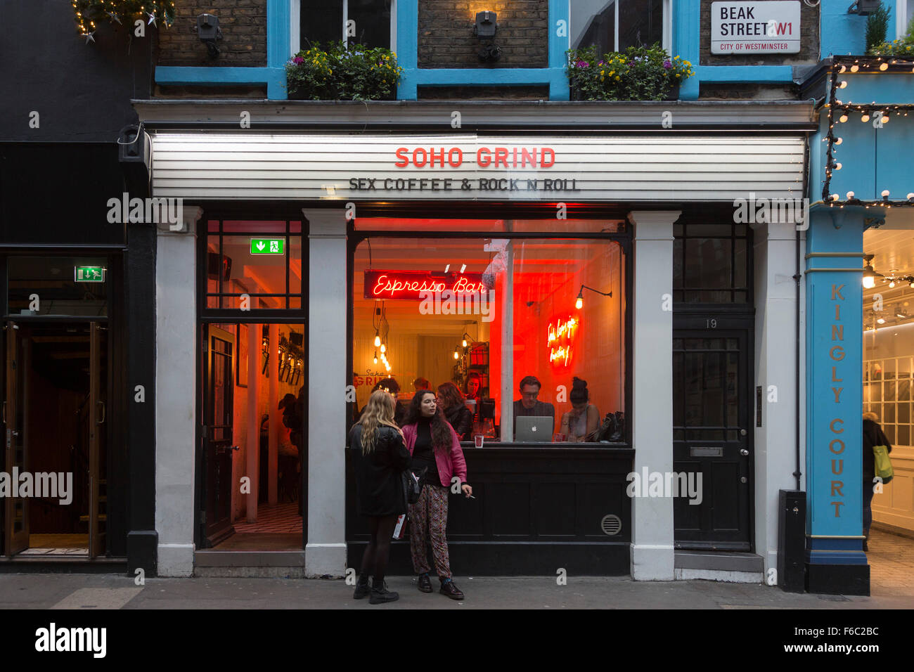 Soho Grind café in Beak Street in Soho, London, England, United Kingdom ...