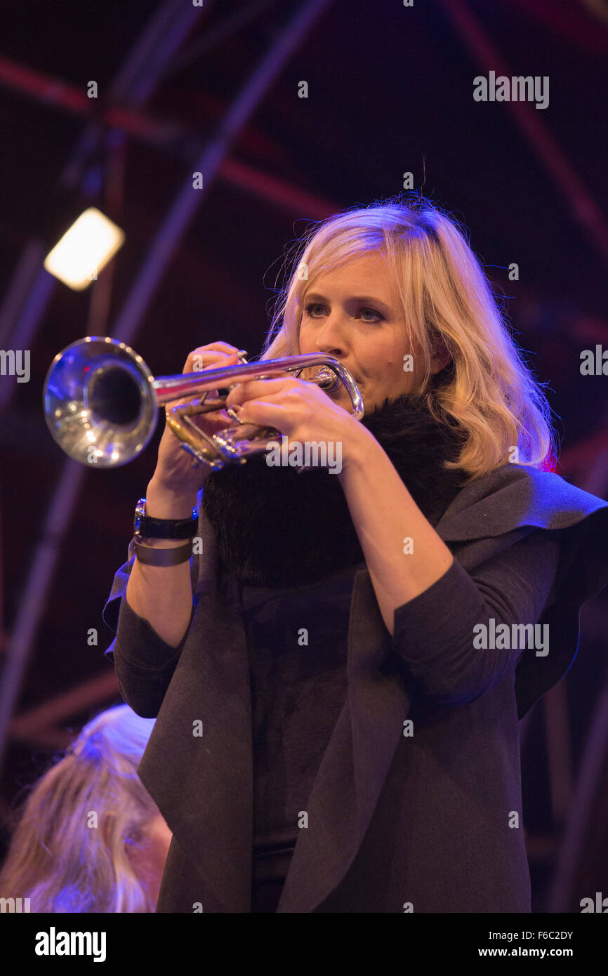 Classical trumpeter Alison Balsom performs at the rehearsals for the ...