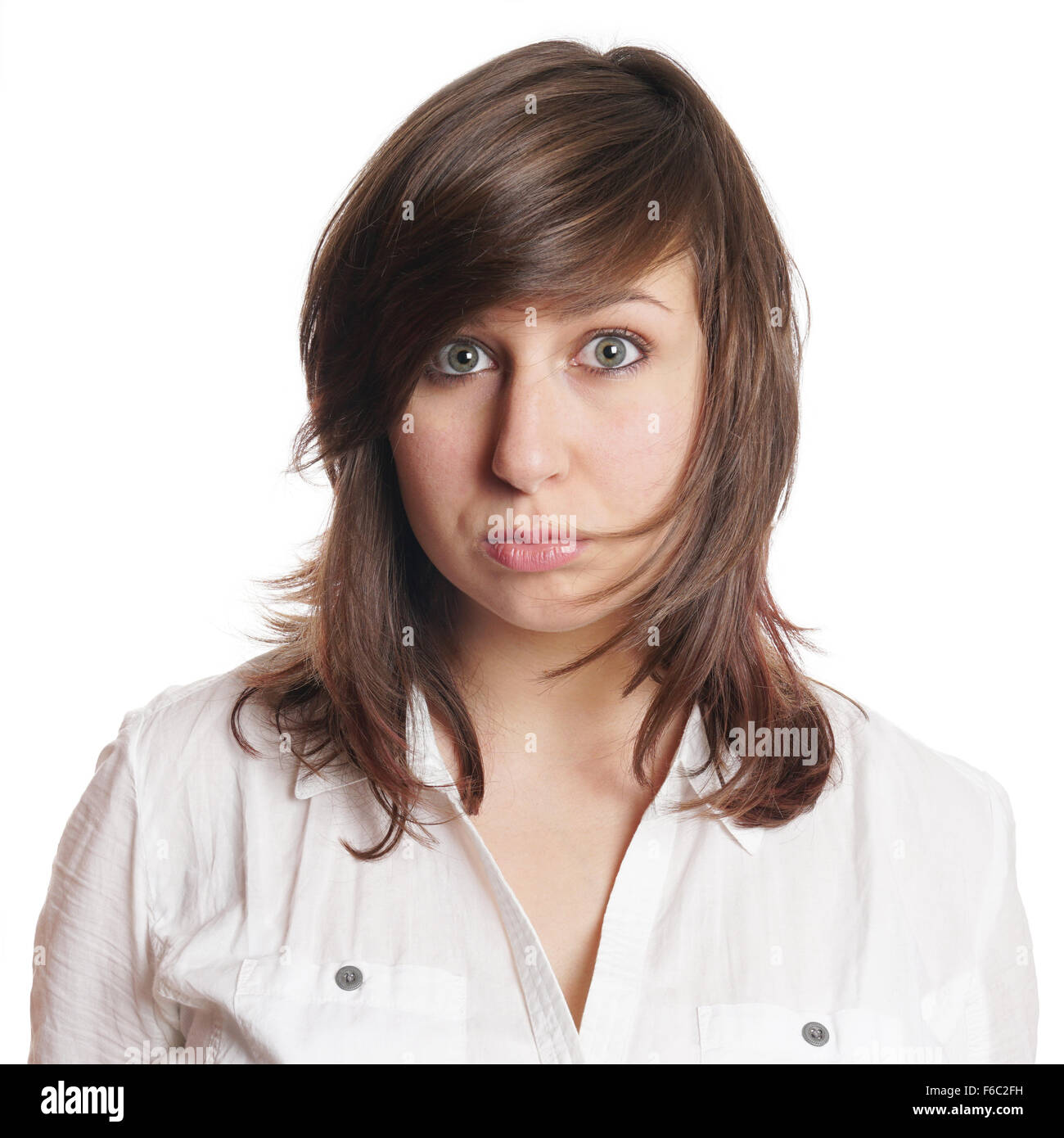 sad young woman pouting Stock Photo - Alamy