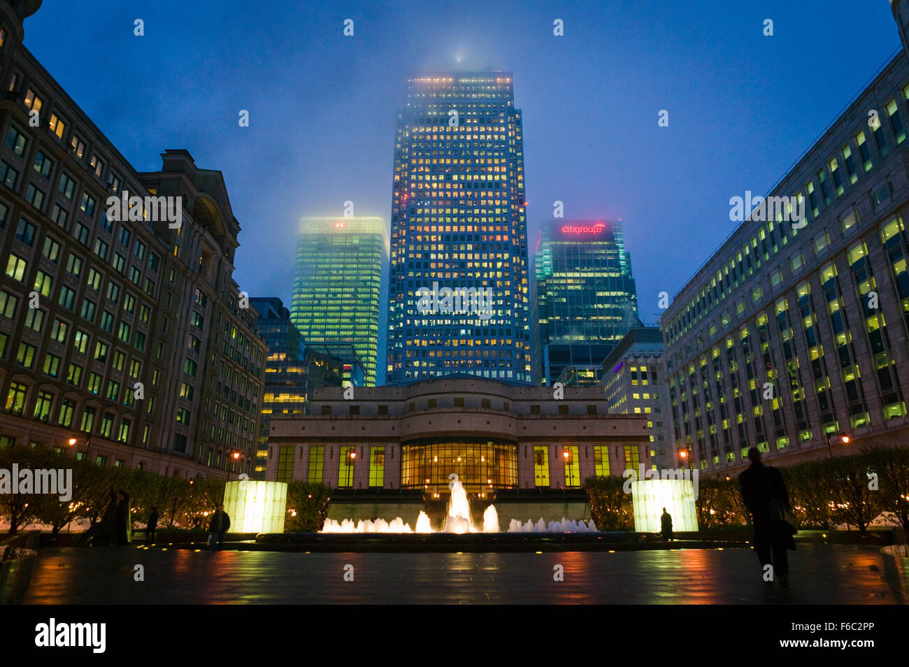 The Canary Wharf Tower at number 1 Canada Square surrounded by other ...
