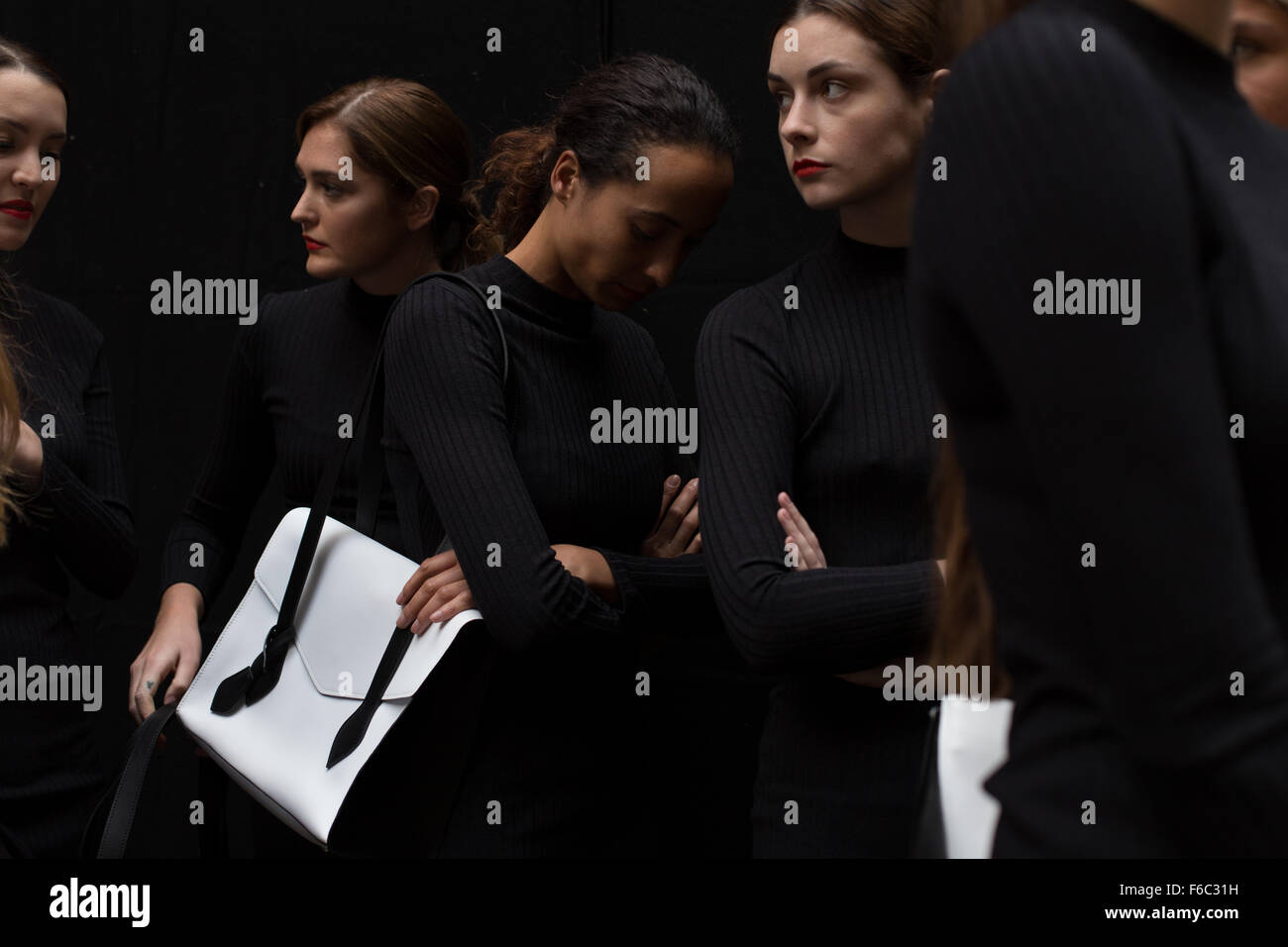 Models backstage at London Collections Stock Photo - Alamy
