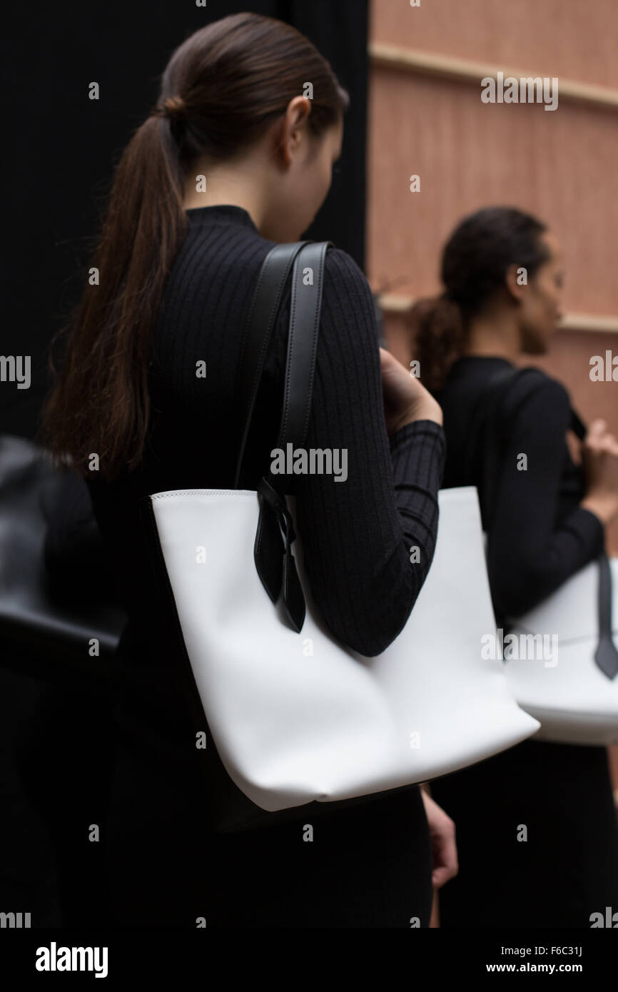 Models backstage at London Collections Stock Photo - Alamy
