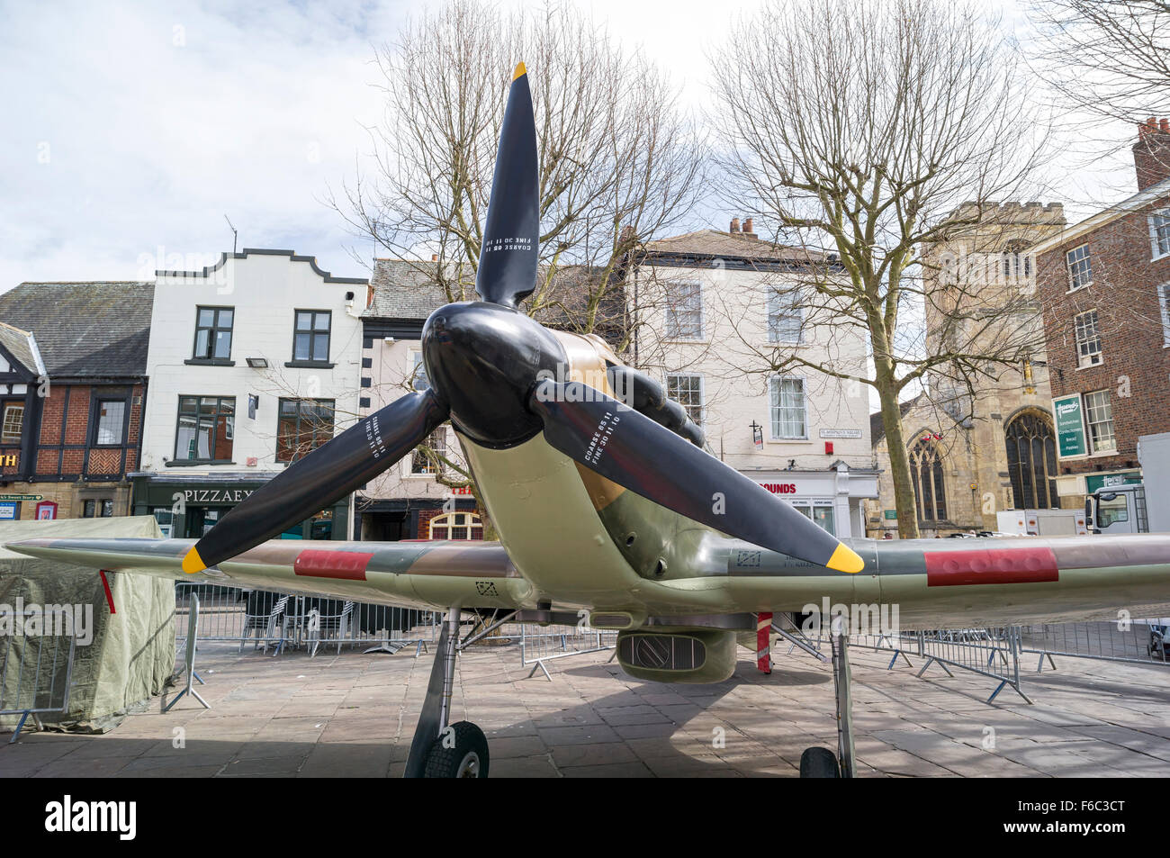 York City Hurricane Fighter From WW2 in Square in York 2013 Stock Photo ...