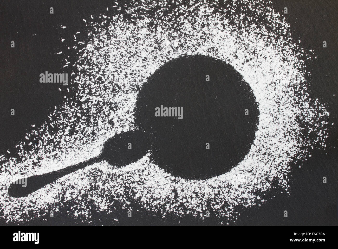 trace of plate with spoon Stock Photo - Alamy