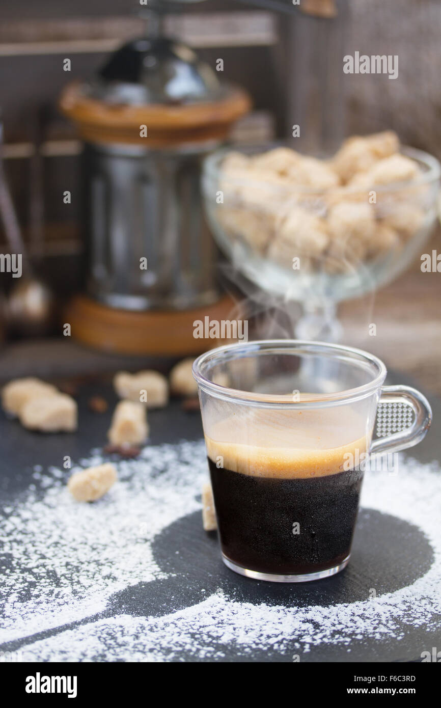 fresh coffee set Stock Photo - Alamy
