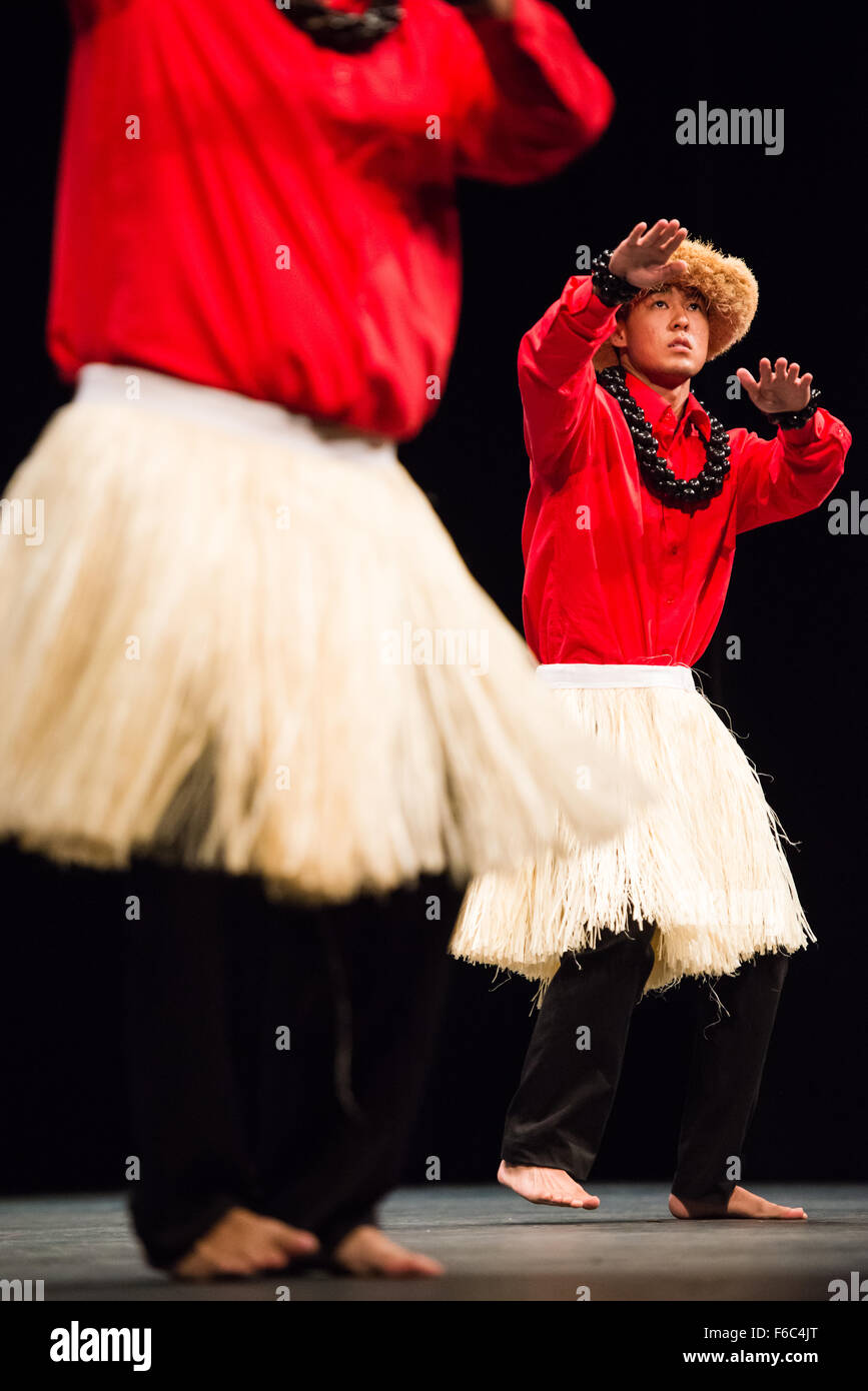 Halau at Wai Ola from San Jose, Hawaii, performing at 27th Folkart ...