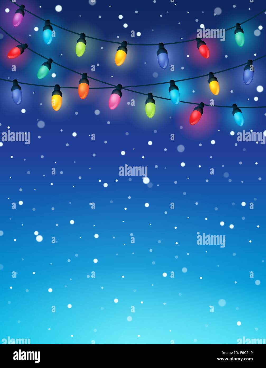 Christmas lights theme image 3 - picture illustration Stock Photo - Alamy