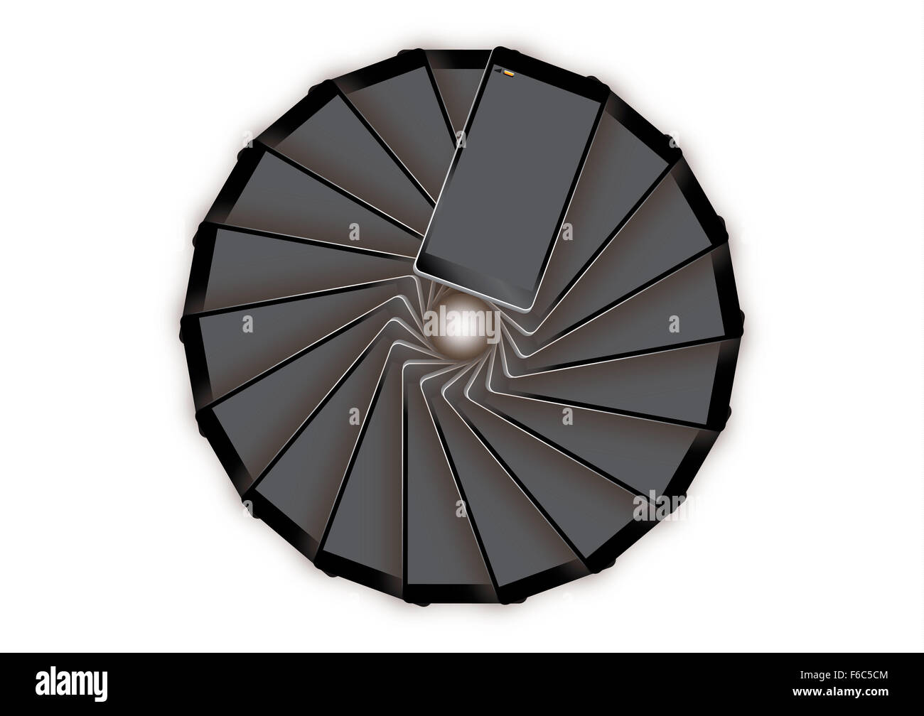 Wheel of mobile phones Stock Photo - Alamy