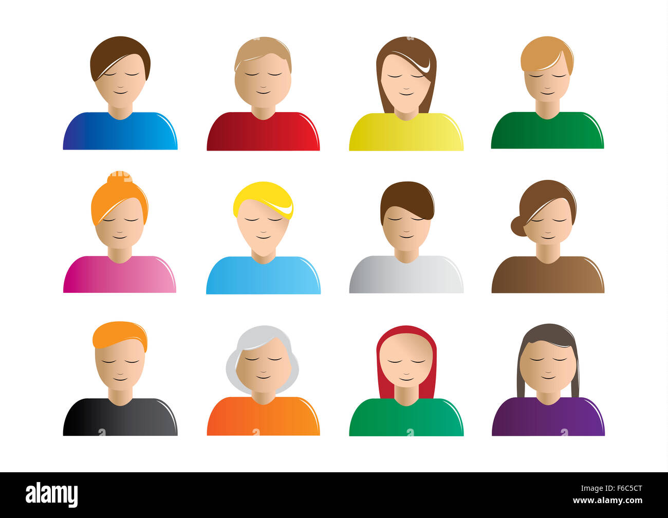 cartoon heads 1 Stock Photo - Alamy