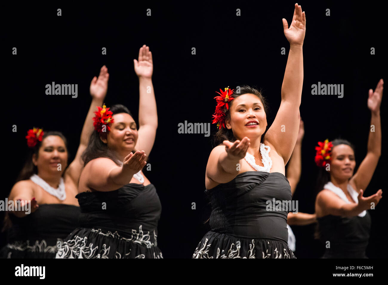 Halau at Wai Ola from San Jose, Hawaii, performing at 27th Folkart ...