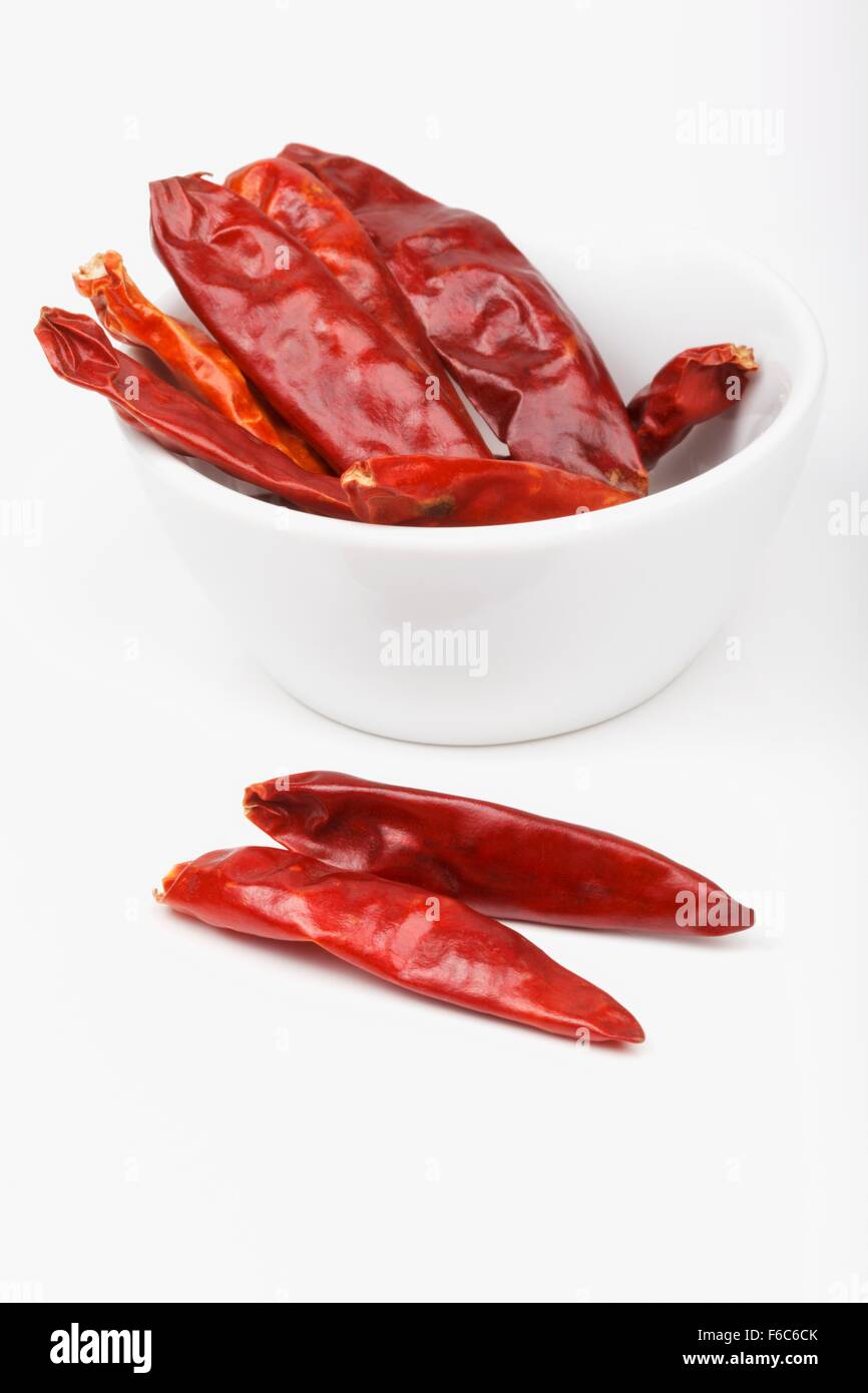 Dried chilli peppers Stock Photo - Alamy