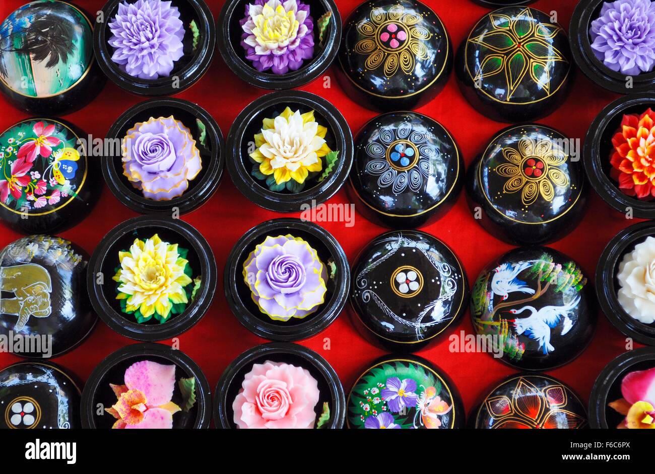 Carved soap flowers (Thailand Stock Photo - Alamy