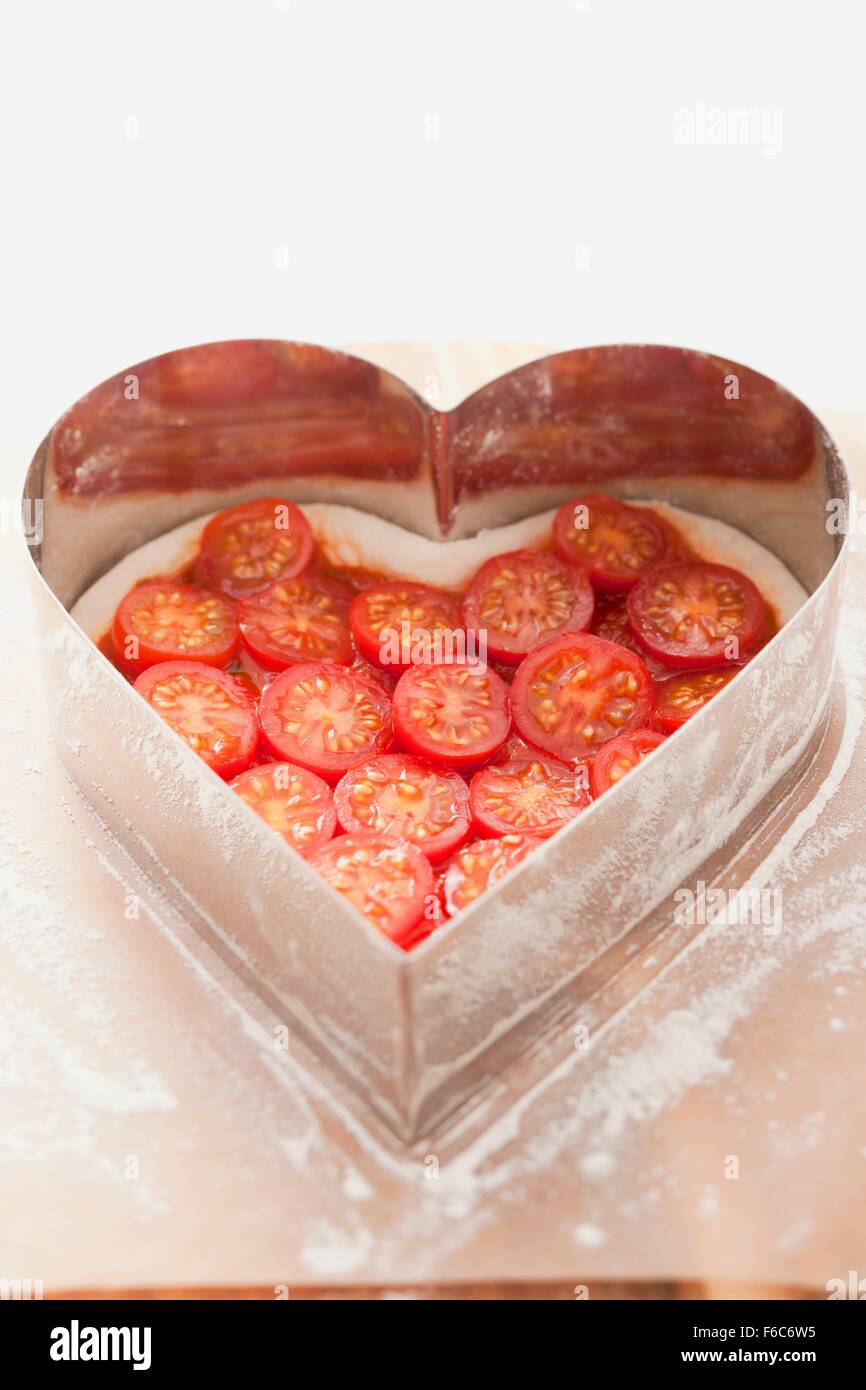A heart-shaped tomato cake Stock Photo - Alamy